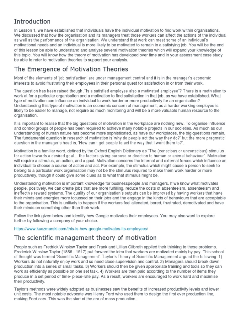Chapter 2 - Theories of Motivation | PDF | Motivational | Motivation