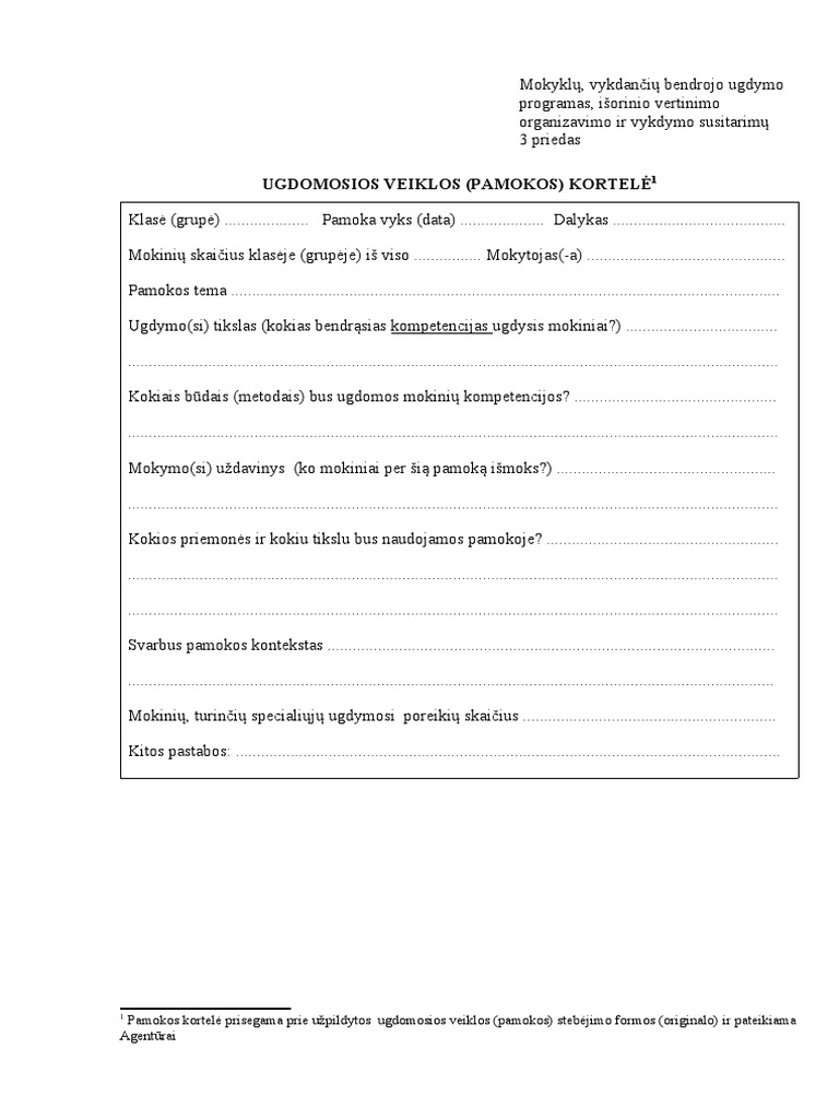 Pamokos Kortele | PDF