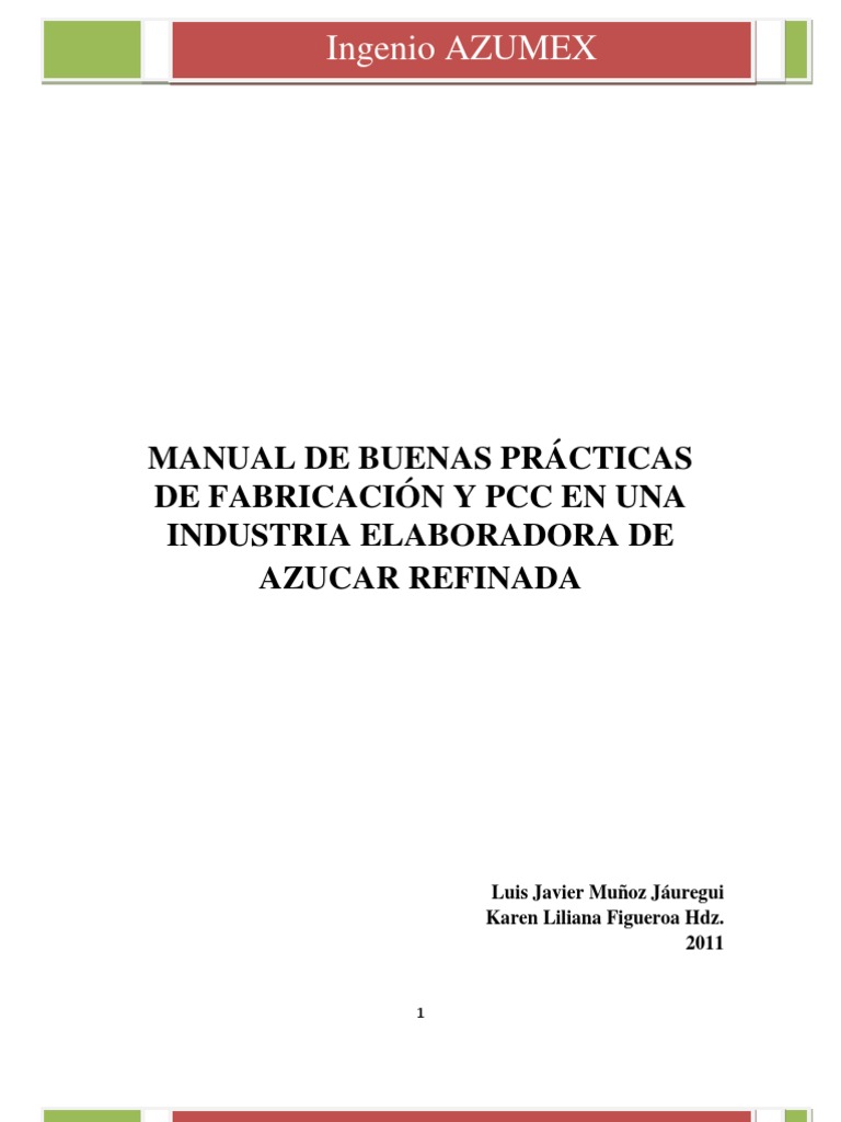 HACCP Azucar AZUMEX | PDF | Análisis de Riesgo y Puntos Críticos de ...