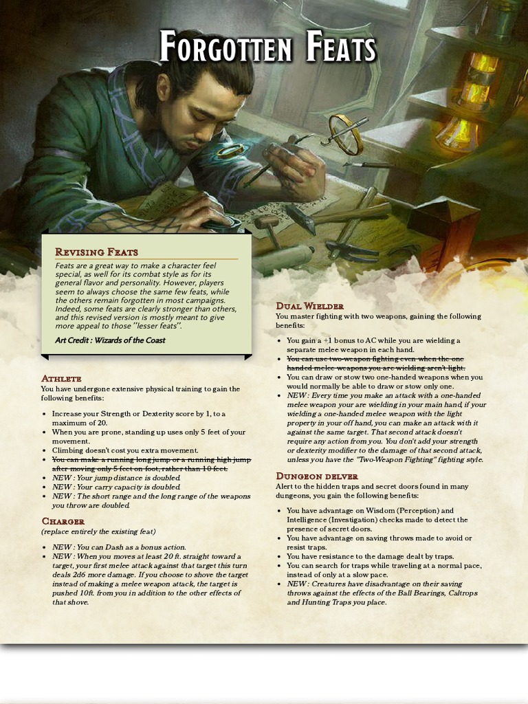 Forgotten Feats - GM Binder | PDF | Gary Gygax Games | D20 System