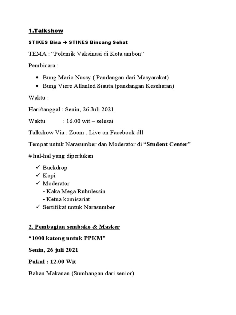 Prepare For Talkshow | PDF