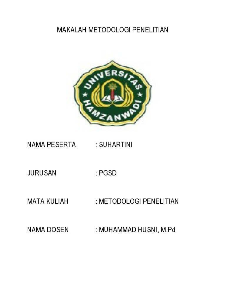 Makalah Metodologi Penelitian | PDF | Pengembangan Diri | Sains & Matematika