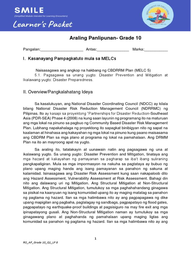 Ap10 Melc5 LP8 Q1 PDF | PDF