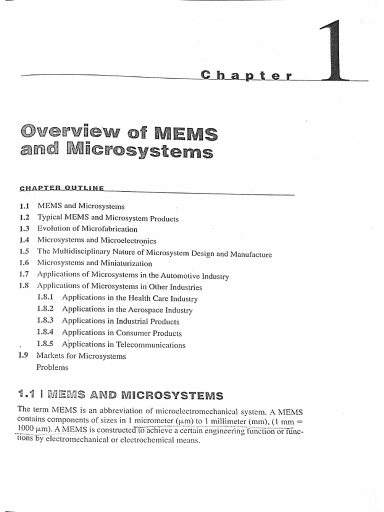 Overview of MEMS and Microsystems | PDF