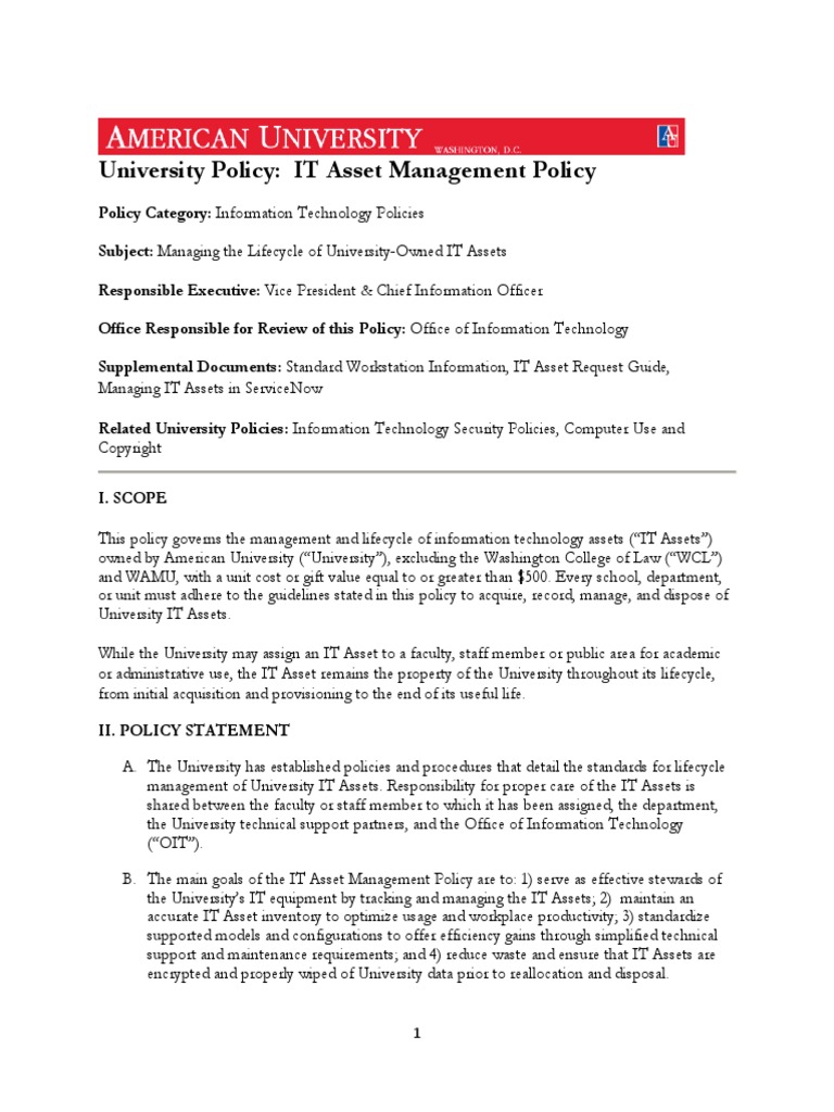 It Asset Management Policy Web 2 | PDF | Workstation | Laptop