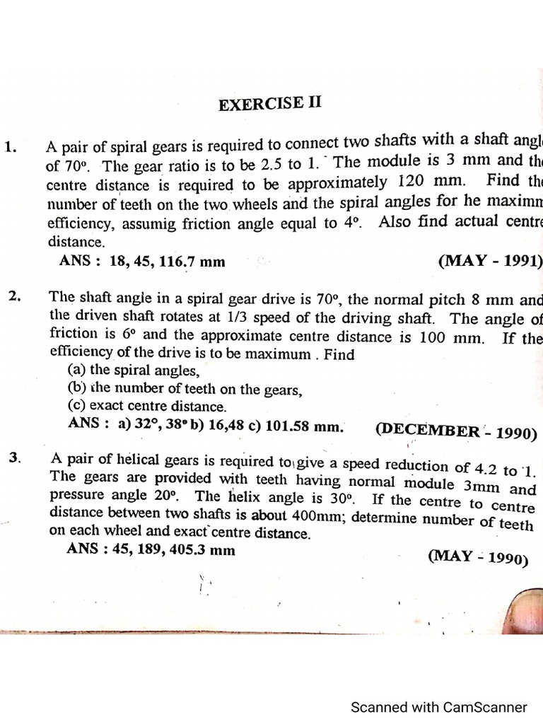 Gears II Numerical Unsolved | PDF
