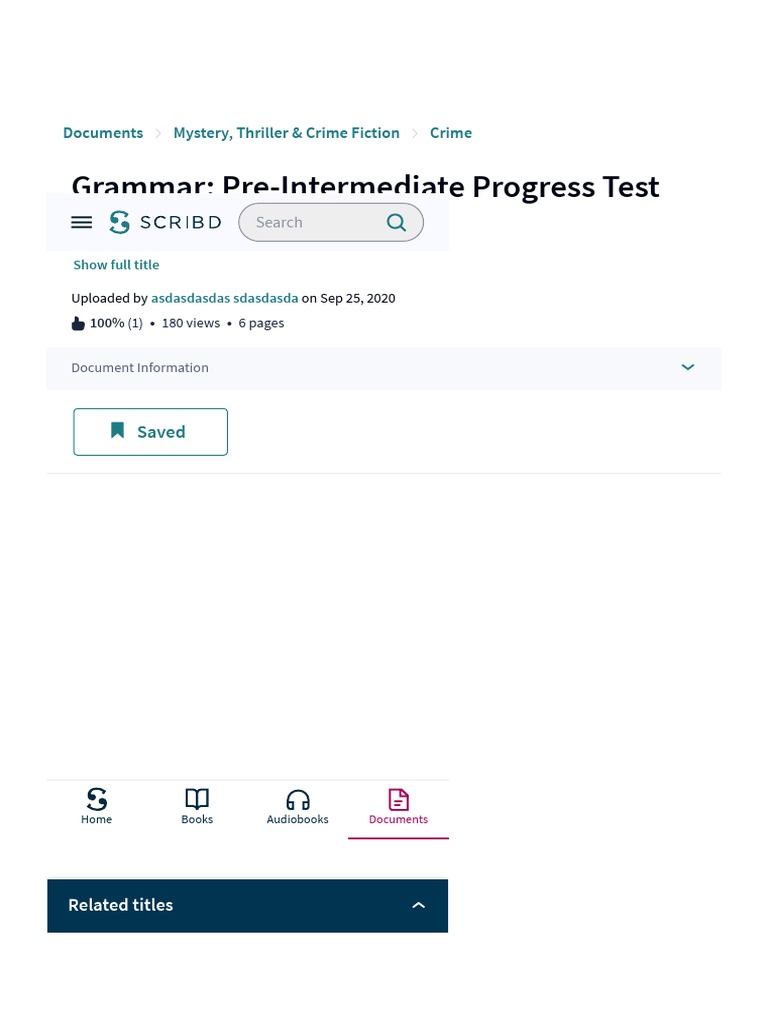 Grammar - Pre-Intermediate Progress Test Unit 9 Test A - PDF - Lee ...