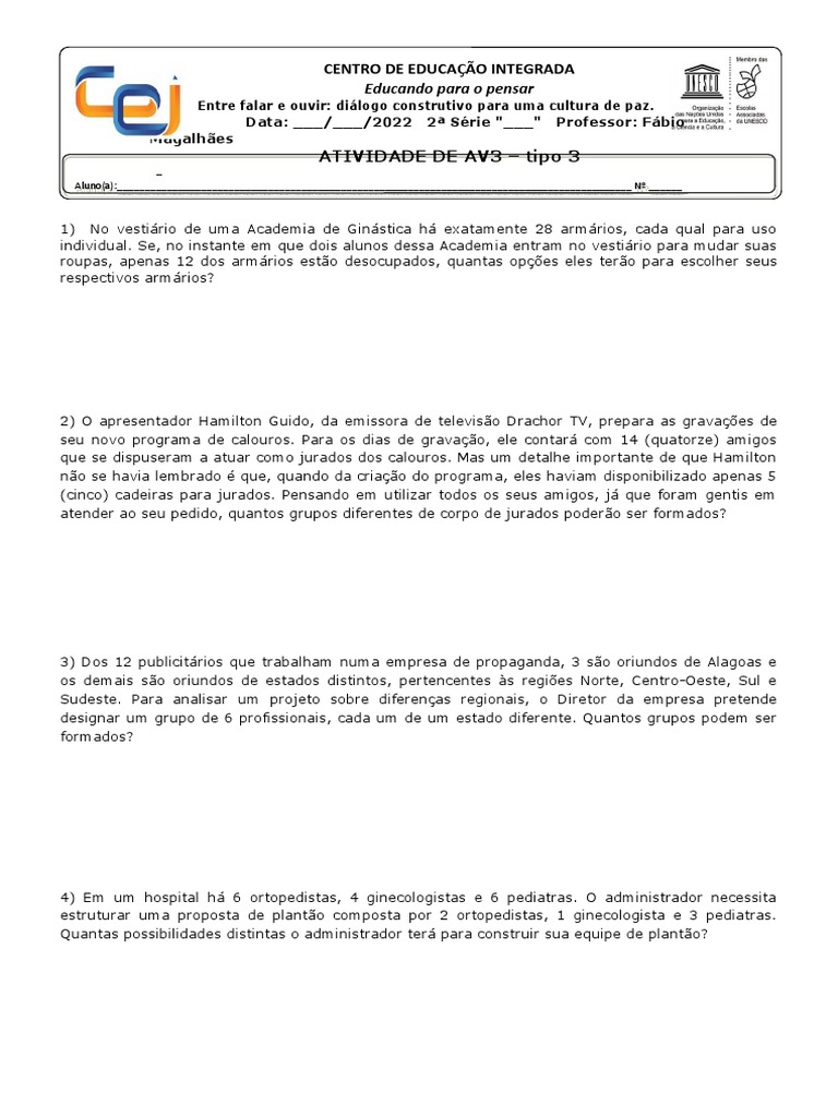 Atividade de Av3 T3 | PDF