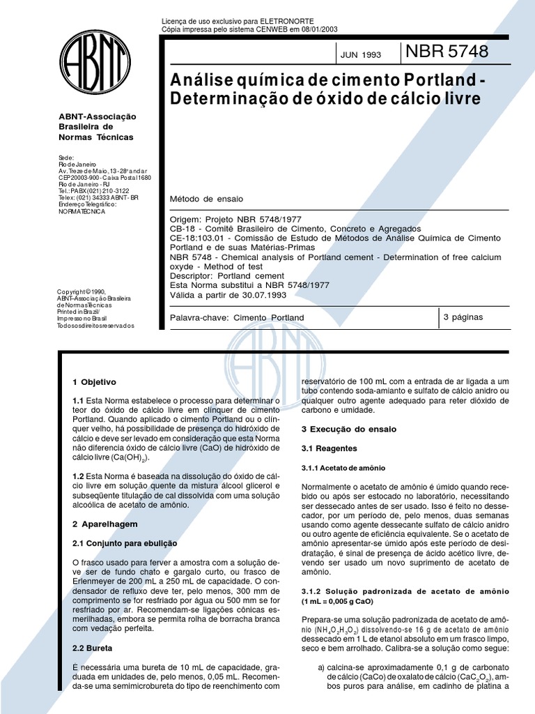 NBR 5748 93 | PDF | Titulação | Química