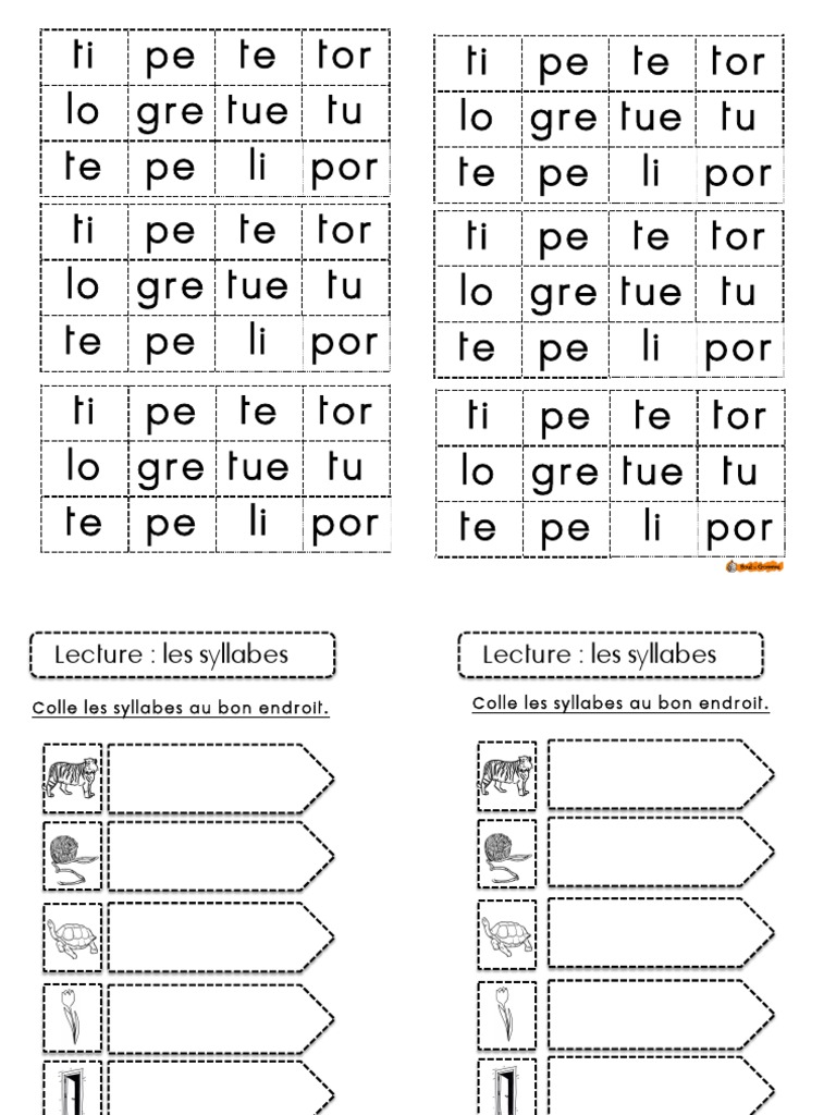Ex Associer Des Syllabes T BDG | PDF