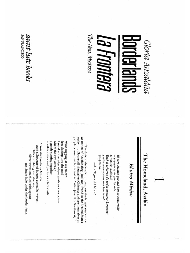 Borderlands/La Frontera Overview | PDF | Mexico | Chicano