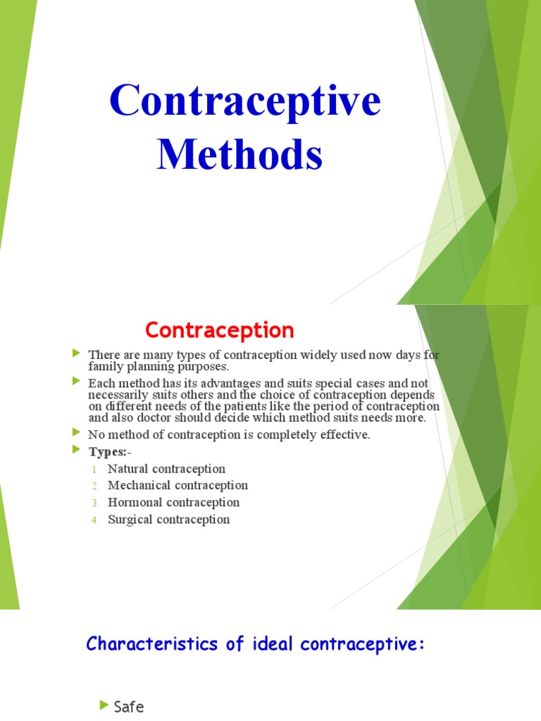 Contraceptive Methods | PDF | Birth Control | Combined Oral ...