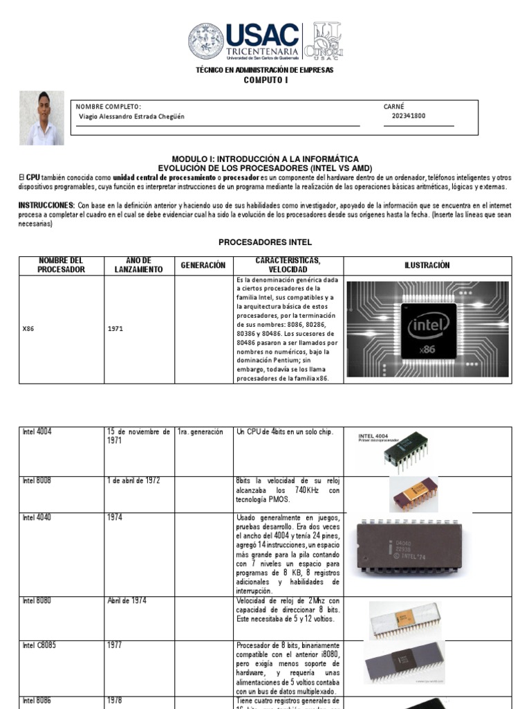 Evolucion de Los Procesadores Intel VS Amd | PDF | Microprocesador | Intel