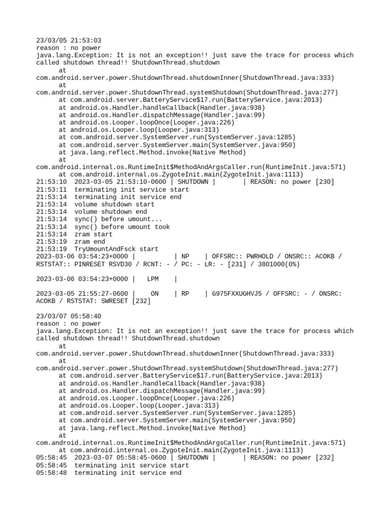 Power Off Reset Reason | Download Free PDF | Java (Programming Language) | System Software