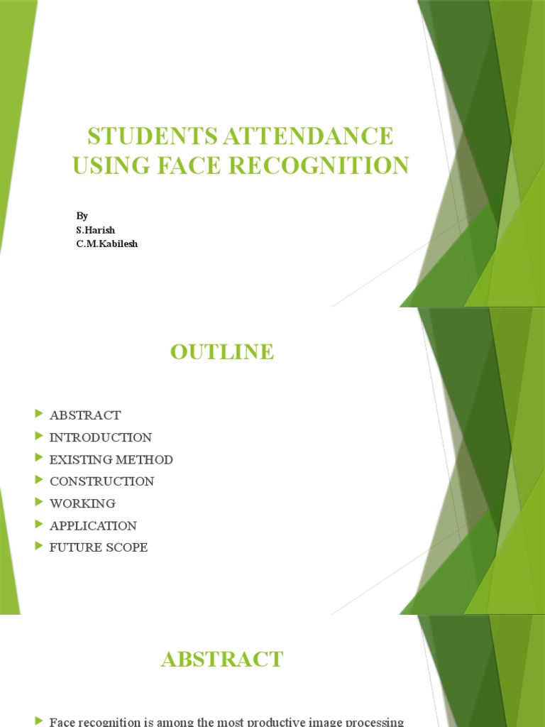 Students Attendance Using Face Recognition | PDF | Computing | Computer Engineering
