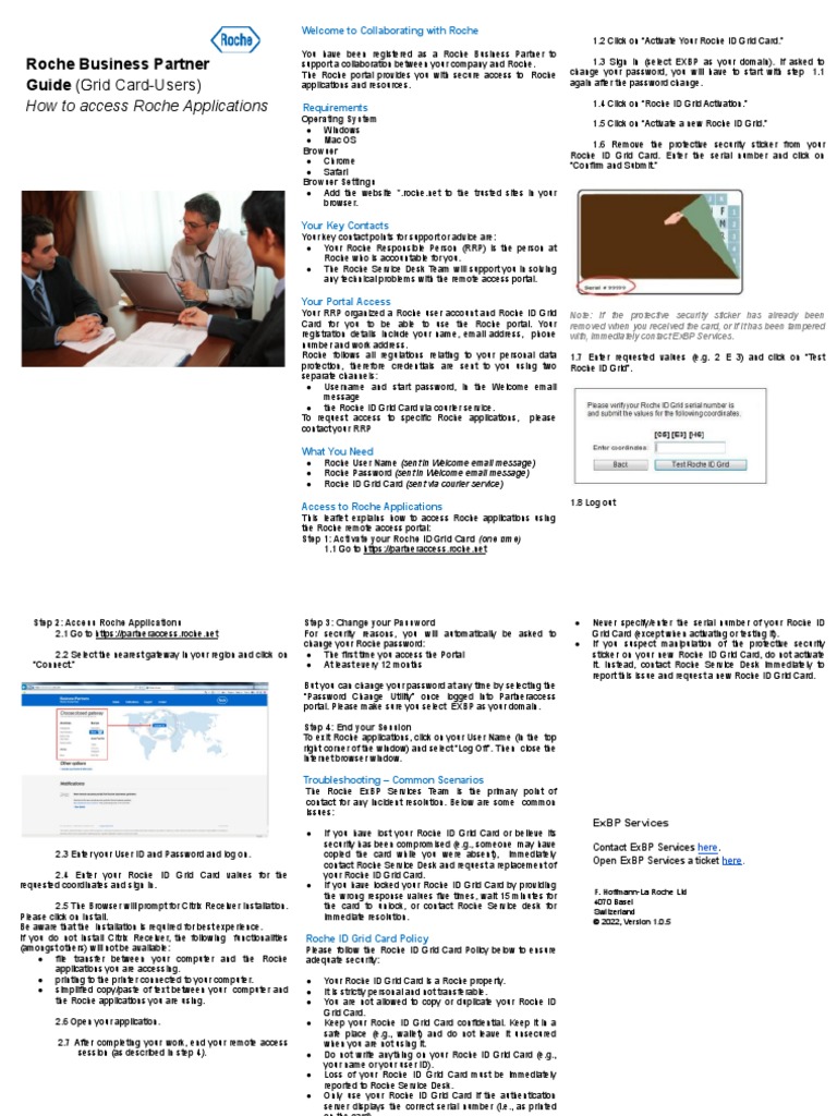 Roche Business Partner Guide-GridCard | PDF | Password | Login