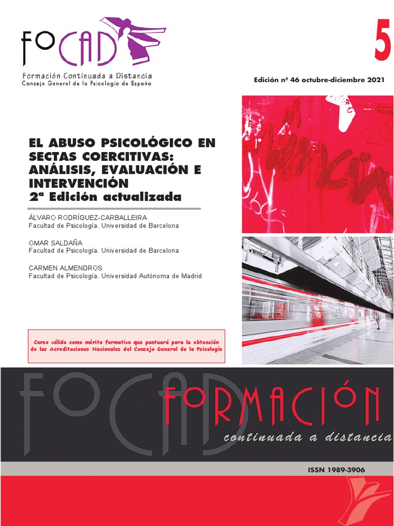 206 El Abuso Psicológico en Sectas Coercitivas. Análisis, Evaluación e Intervención 2 Ediciones ...
