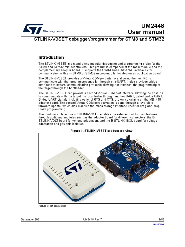 Um2448 Stlinkv3set Debuggerprogrammer For stm8 and stm32 Stmicroelectronics | PDF | Computer ...
