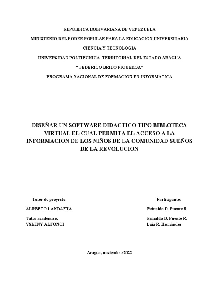Proyecto 2022 | PDF | Software | Informática