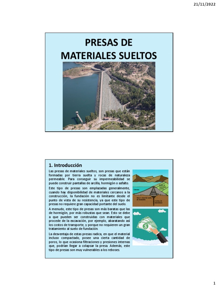 Presas de Materiales Sueltos 2 | PDF | Suelo | Ciencias fisicas