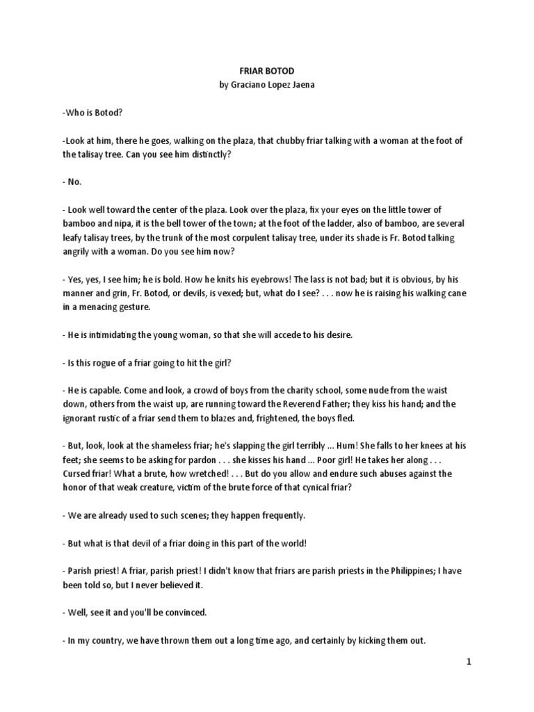 Friar Botod | PDF