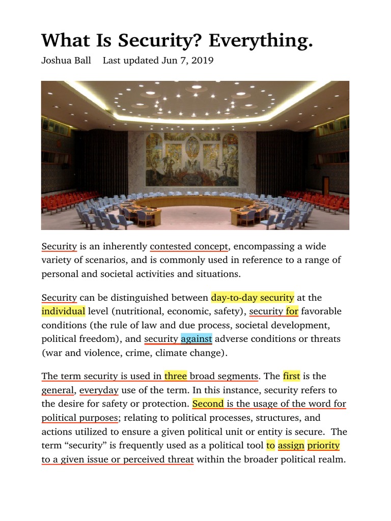 EXCELLENT - What Is Security? Everything. | PDF | National Security ...