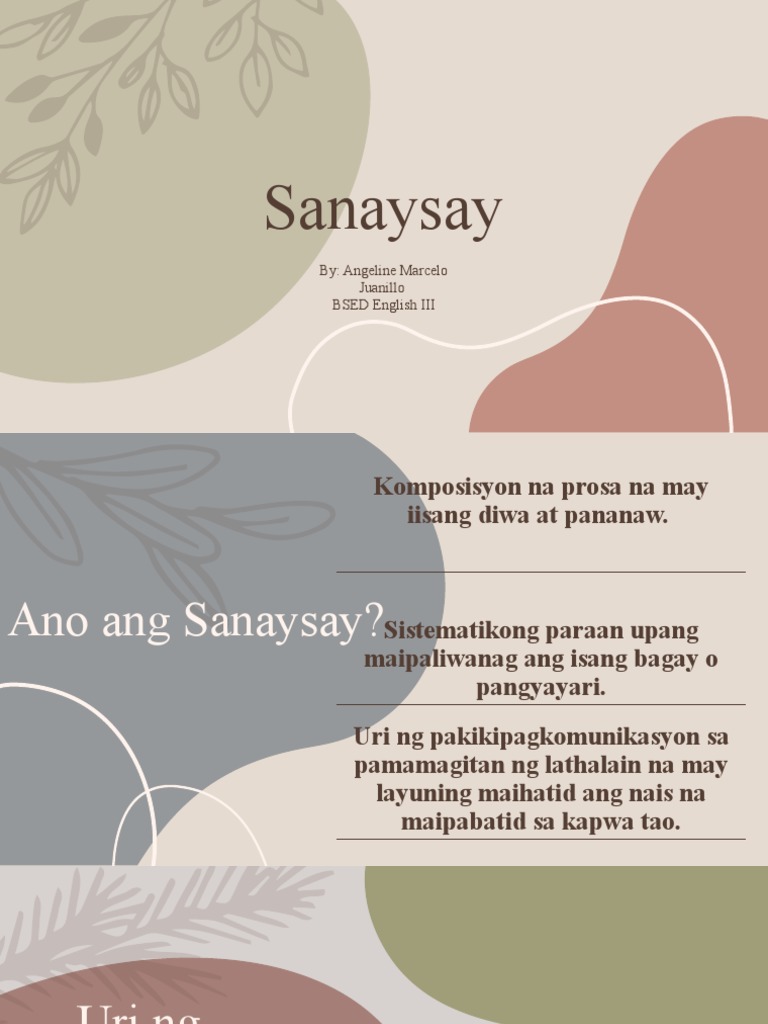 Sanaysay | PDF