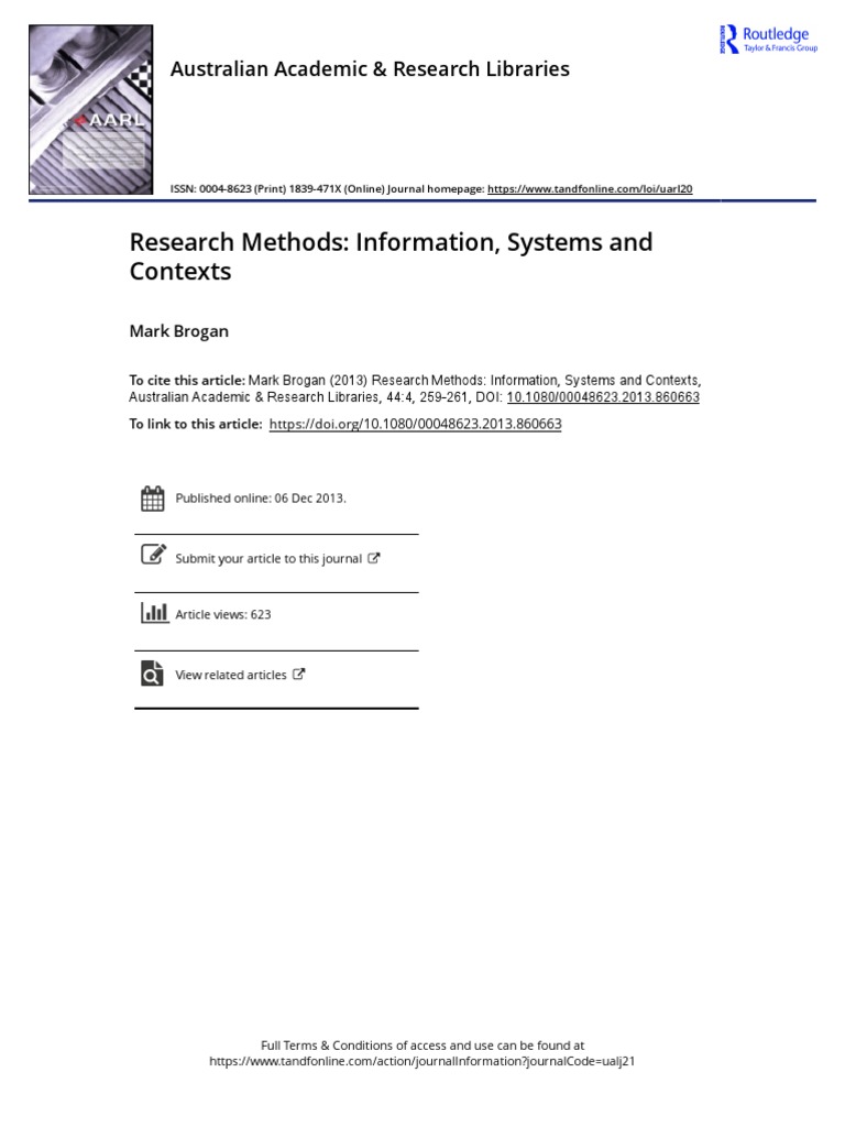 Research Methods Information Systems and | PDF | Methodology | Science