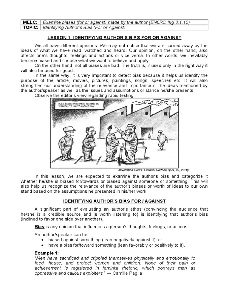 Analyze Author's Bias and Identify Propaganda Techniques | PDF ...