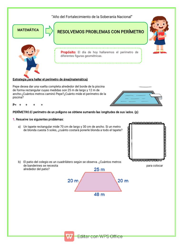 Act-Mart-Matemát-Resolvemos Problemas Con Perímetro | PDF | Matemática ...