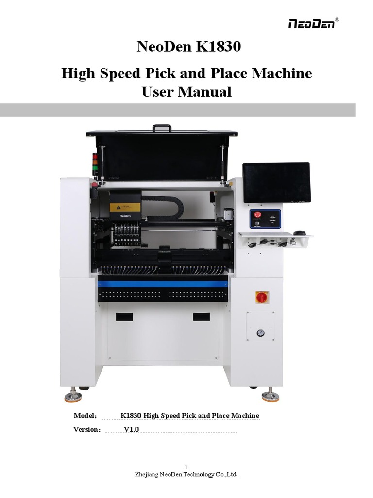 User Manual NeoDen K1830 20200618 | PDF