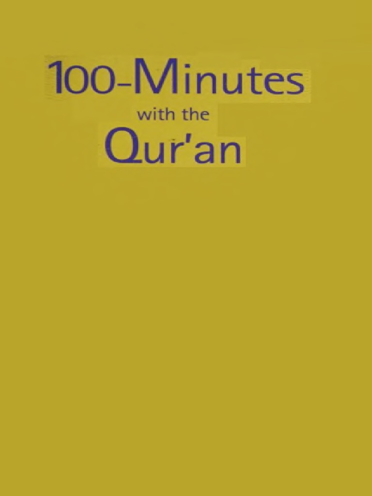 100 Minutes With The Quran | PDF | Quran | Islam