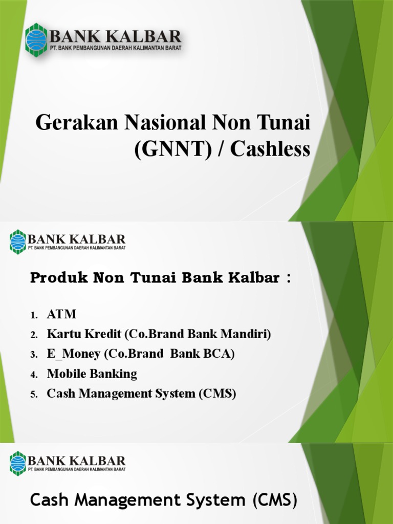 Gerakan Nasional Non Tunai (GNNT) / Cashless | PDF