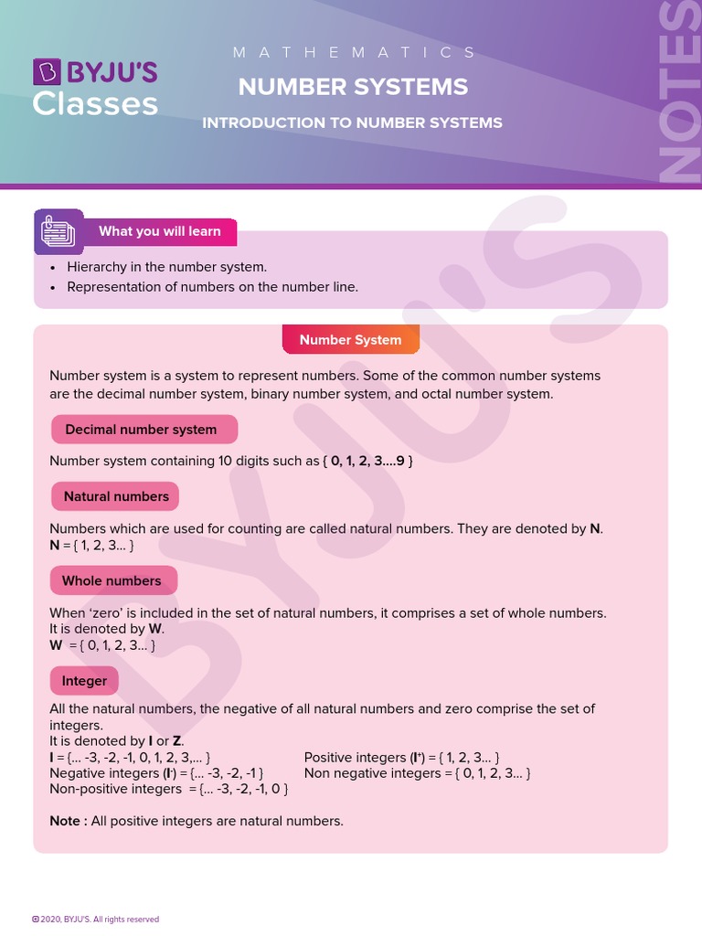 Introduction To Number Systems PDF | PDF | Numbers | Decimal
