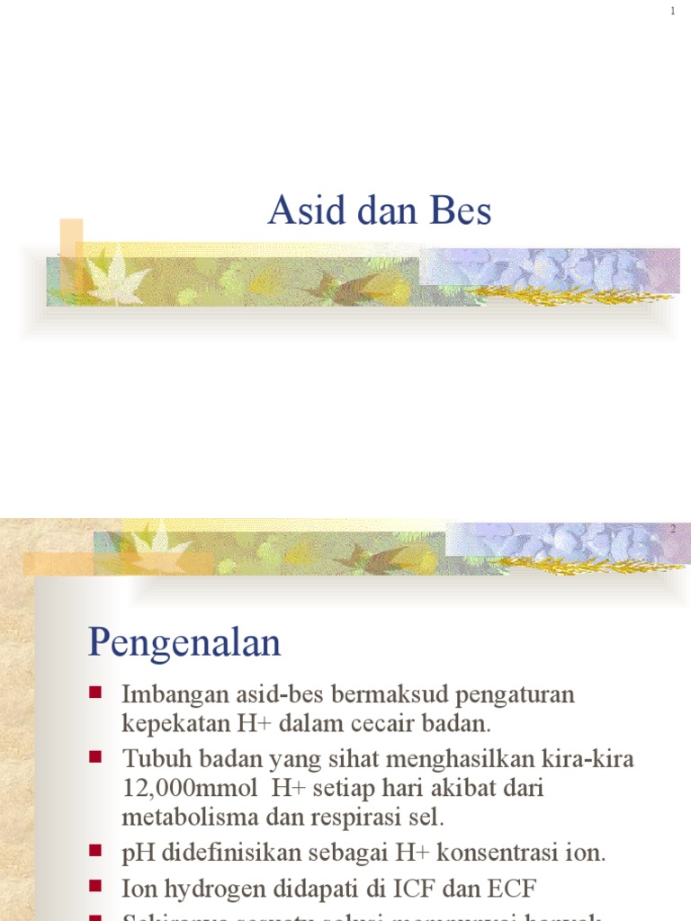 Keseimbangan Asid-Bes dan Sistem Buffer | PDF
