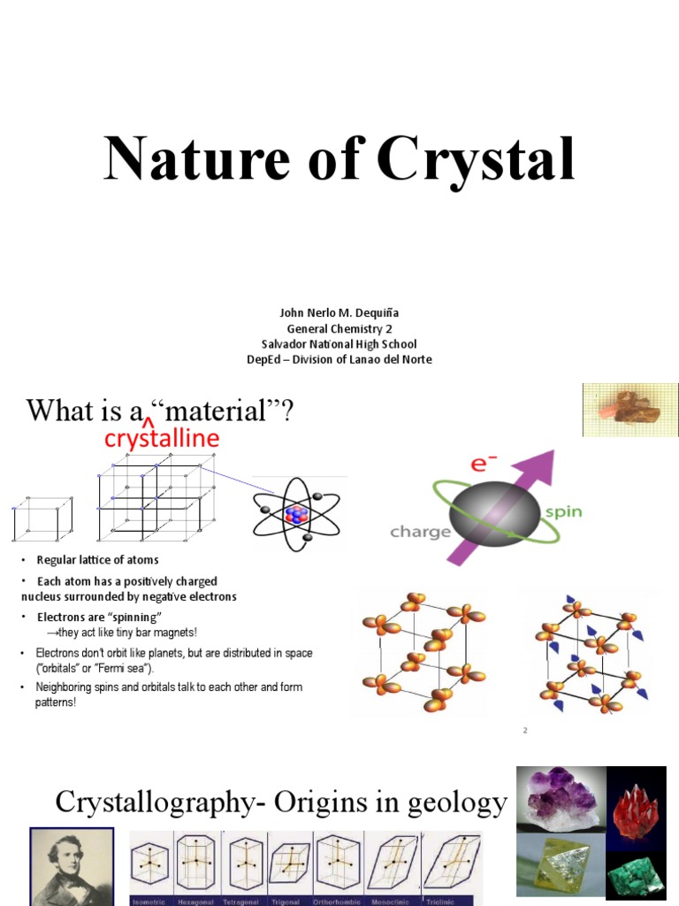 Nature of Crystals | PDF | Crystallography | Crystal Structure