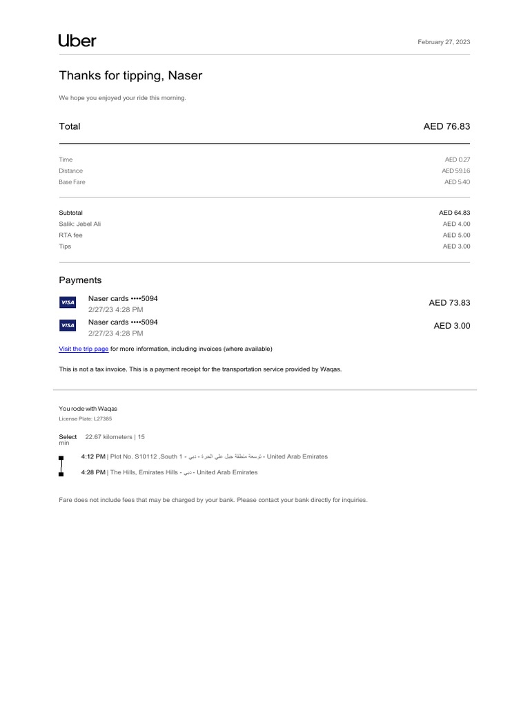 Receipt Uber - PDF | PDF