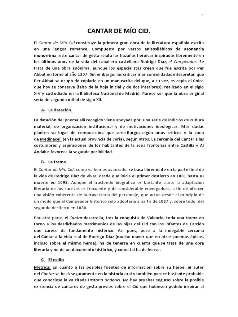 02 - Cantar de Mio Cid | PDF