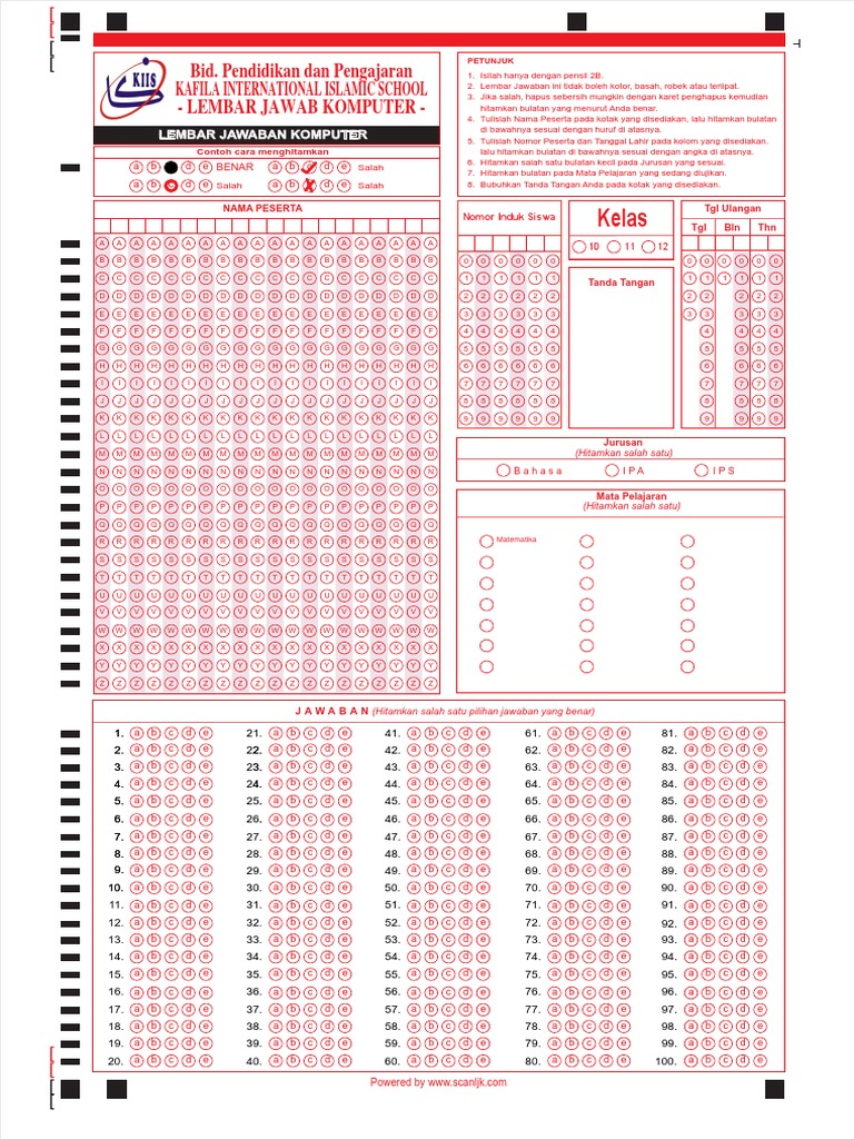 LJK Contoh PDF | PDF