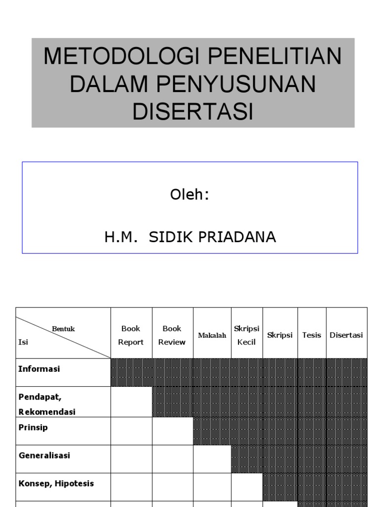 Penyusunan Disertasi (4) | PDF