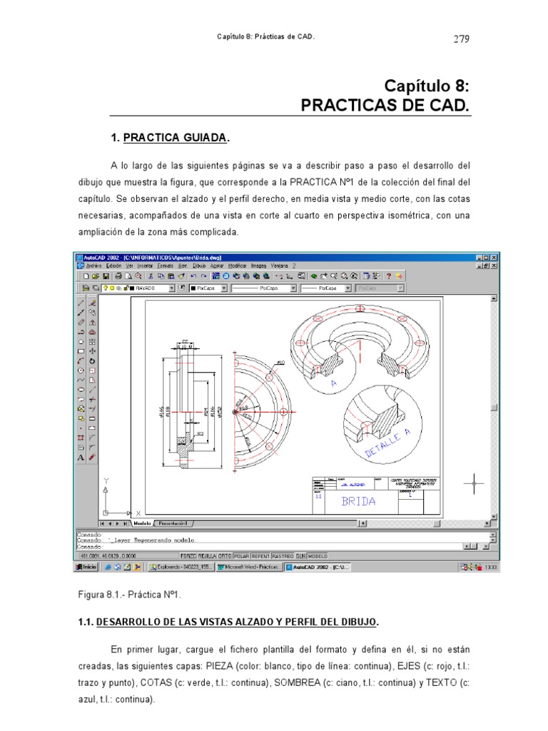 Practica Guiada de Autocad | PDF | Dibujo | Perspectiva (Gráfica)