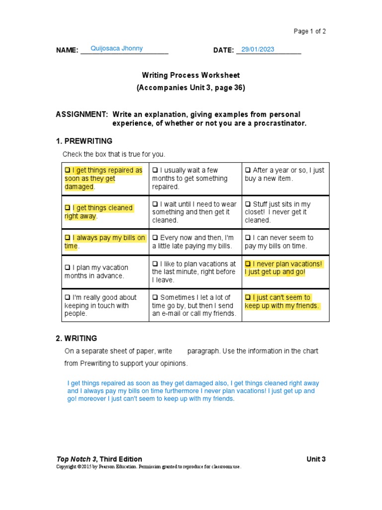 UNIT - 03 - Writing - Process 5th | PDF