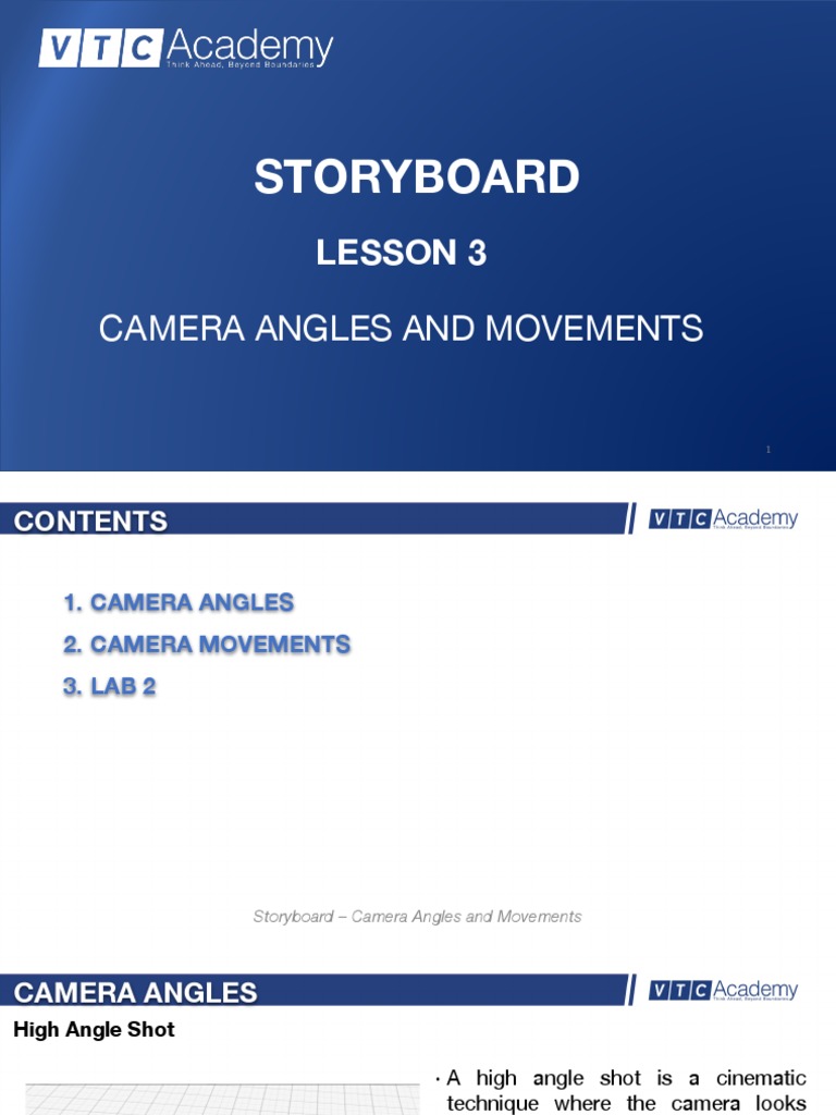 Lesson3-Storyboard-Camera Angles and Movements - 1.3 | PDF | Camera ...
