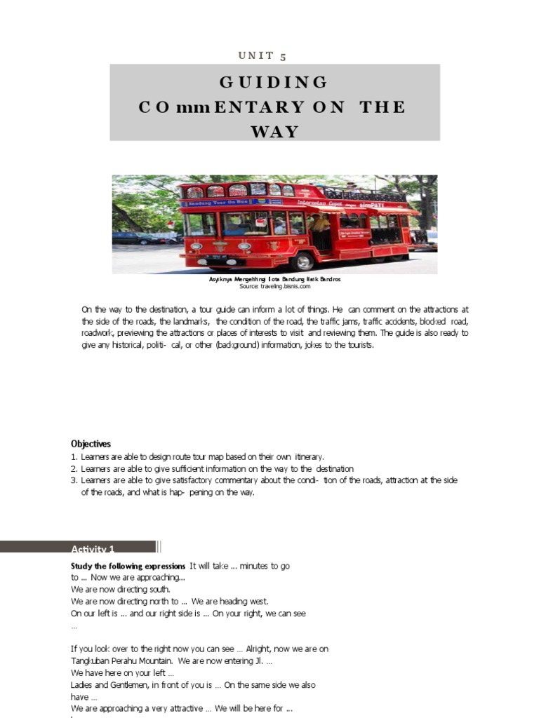 Bandung Tour Guide Commentary | PDF