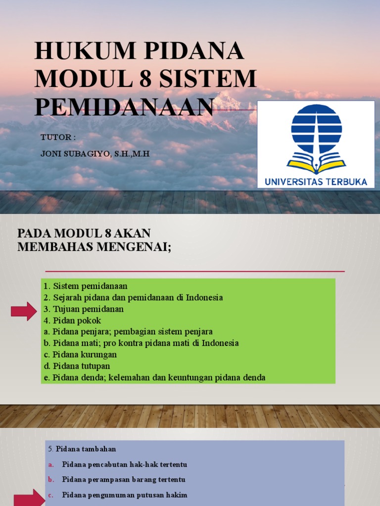 Hukum Pidana 8 Sistem Pemidanaan | PDF