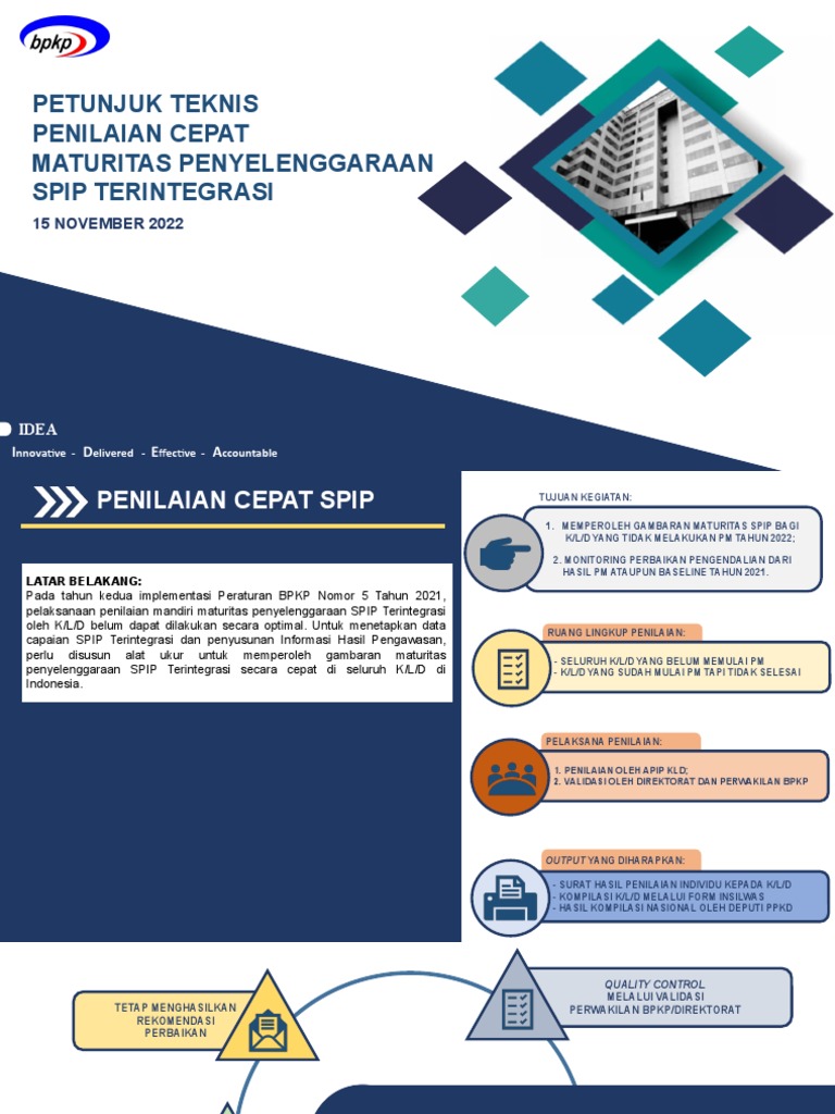 Paparan Penilaian Cepat SPIP 2022 | PDF | Teknologi & Rekayasa
