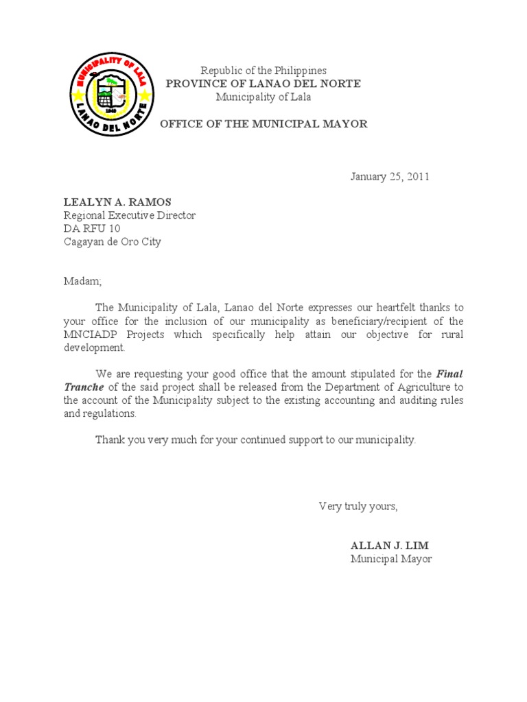 Lala Municipality Project Funding Request | PDF