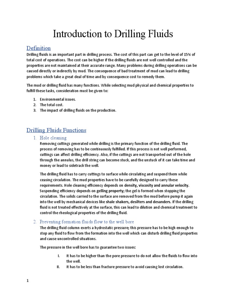 Drilling Fluid Course | PDF | Filtration | Viscosity Drilling Fluid Course | PDF | Filtration | Viscosity