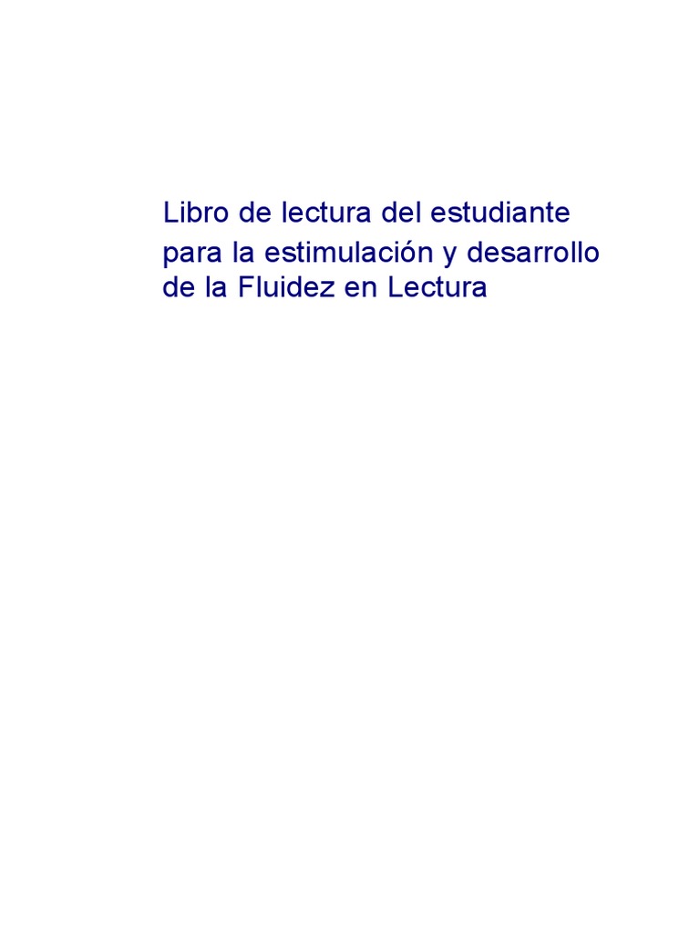 Mejora de la Fluidez Lectora en Estudiantes | PDF | Lectura (proceso ...