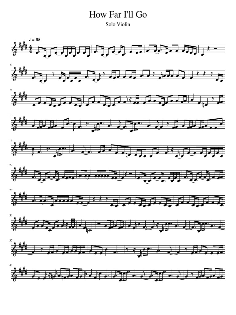 How Far I LL Go - Moana | PDF